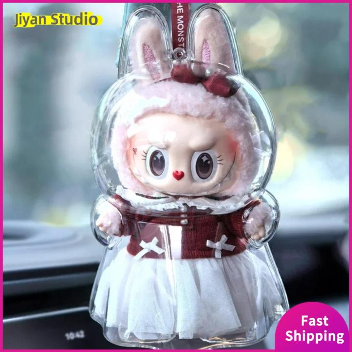 JIYAN2866 Transparent Labubu Protective Cover Acrylic Doll Accessories ...