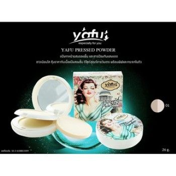แป้งยาฟู YAFU(ยาฟู) FLORAL WHITENING FLAWLESS POWDER FOUNDATION NO.1162 ...