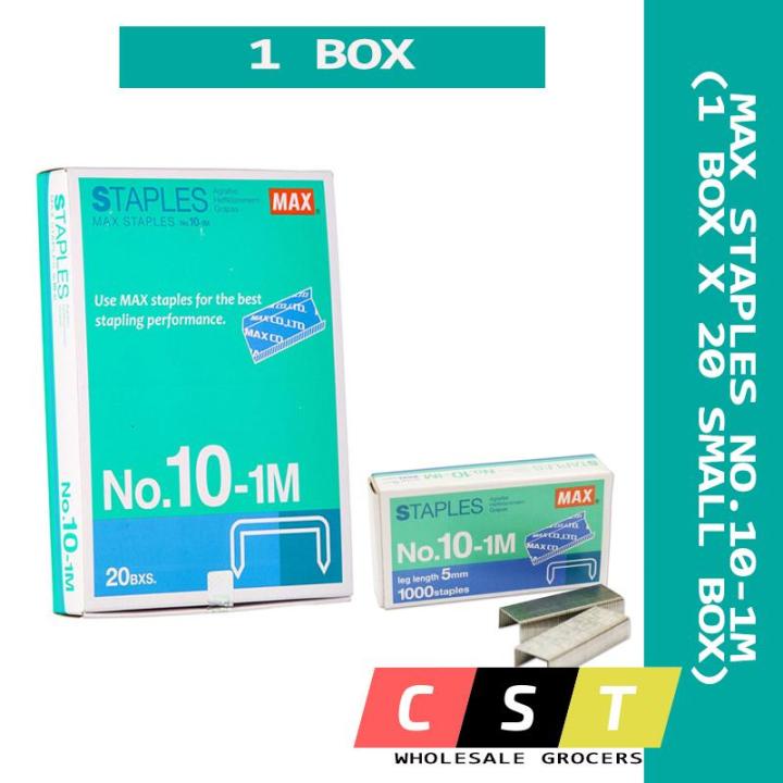 MAX STAPLES NO.10-1M (1 BOX X 20 SMALL BOXES) | Lazada