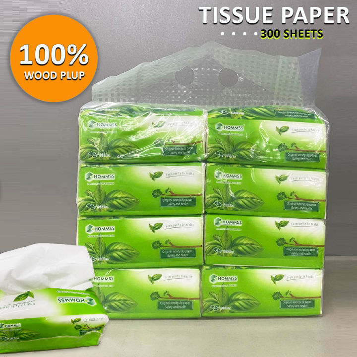 Romax 8PCS/1PACK 300 Sheets Disposable Inter-Folded Facial Tissue ...