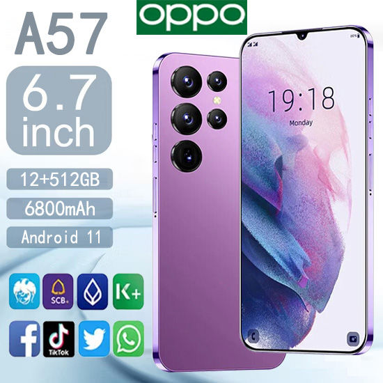 mobile phone OPP0 A57 6.7 inch screen 12+512GB Android mobile phone ...