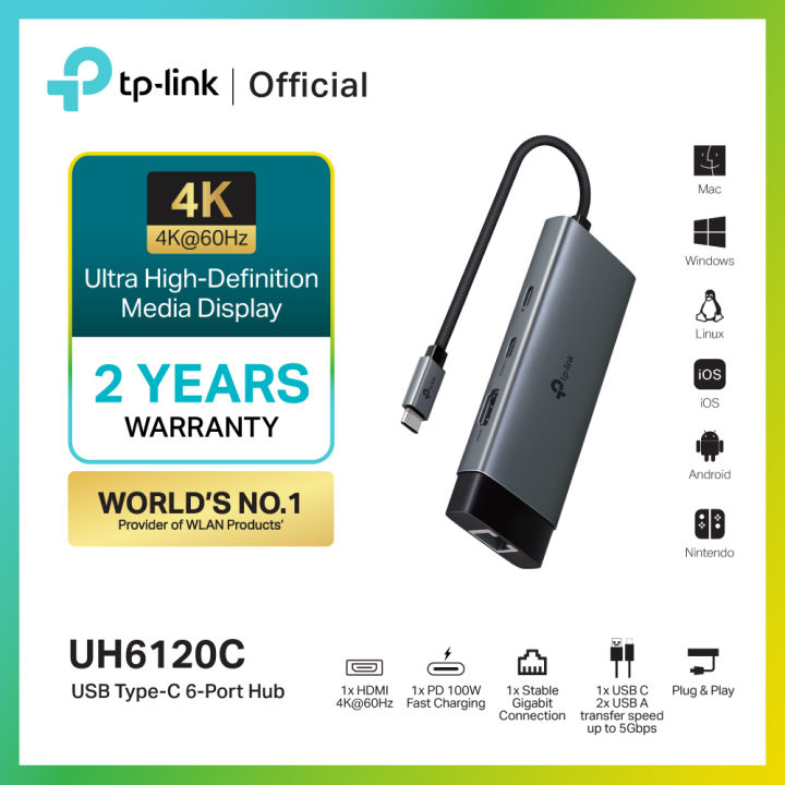 TP-Link UH6120C USB Type-C 6-Port Hub ให้ USB-C เพียงพอร์ตเดียวรองรับ ...