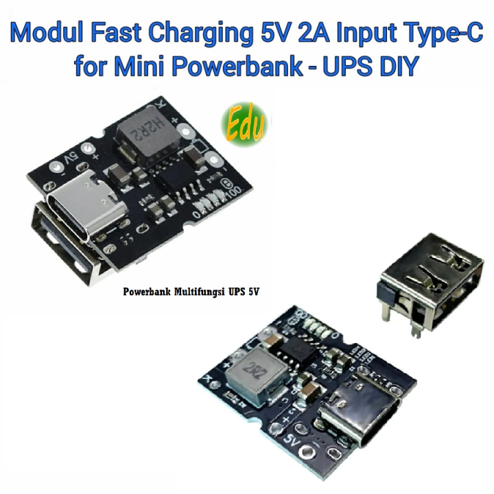 Modul Powerbank 3 In 1 DIY Kit Charger 5V 2A Mini UPS Power Bank Input Type-C | Lazada Indonesia