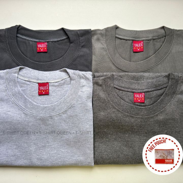 YALEX Round Neck Plain T-shirt UNISEX 200 GSM - SHADES OF GREY | Lazada PH