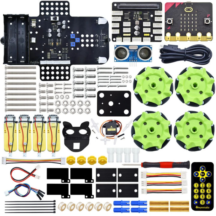 Keyestudio 4WD Microbit V2 robot car kit Mecanum smart robot for micro ... Keyestudio 4WD Microbit V2 robot car kit Mecanum smart robot for micro ...