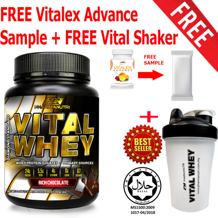 Whey Protein Halal – Vital Whey 1kg/2.2lbs, Whey Isolate With 24g ...