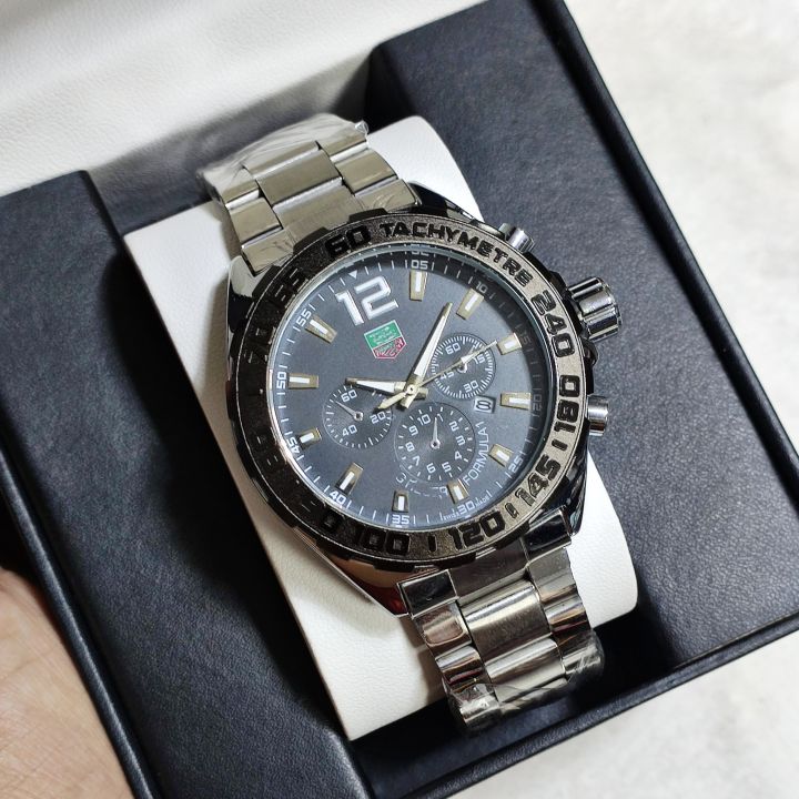 Original Men's Casual Watch T.G Tachy Quartz Date Display Stainless ...