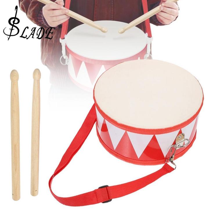 SLADE 8 Inch Wooden Small Snare Drum Double Sided Kids Toy Early ...