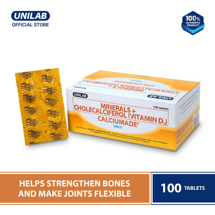 Calciumade 100 Tablets (Helps Strengthen Bones And Make Joints Flexible ...