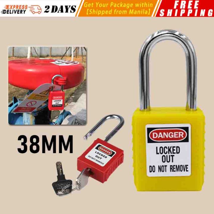 ABS Lock Security Padlock Engineering Lock Plastic Shackle Steel 38mm ...