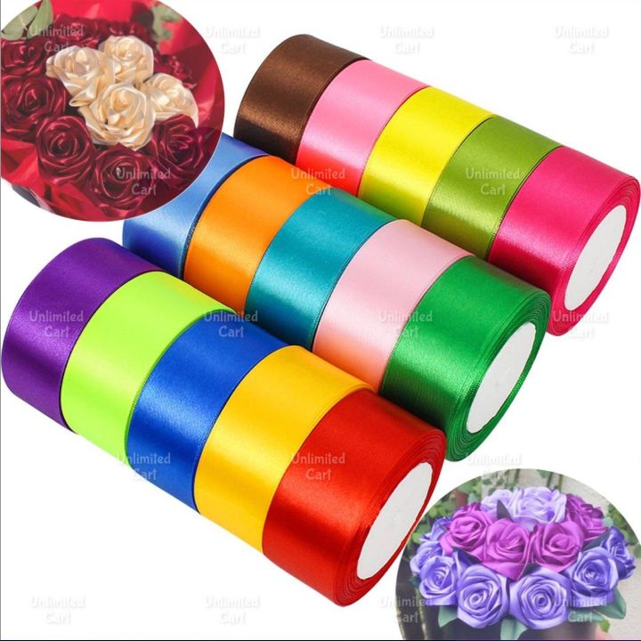 4cm Roll Plain Satin Ribbon for Gift Wrapping DIY Packaging Birthday ...