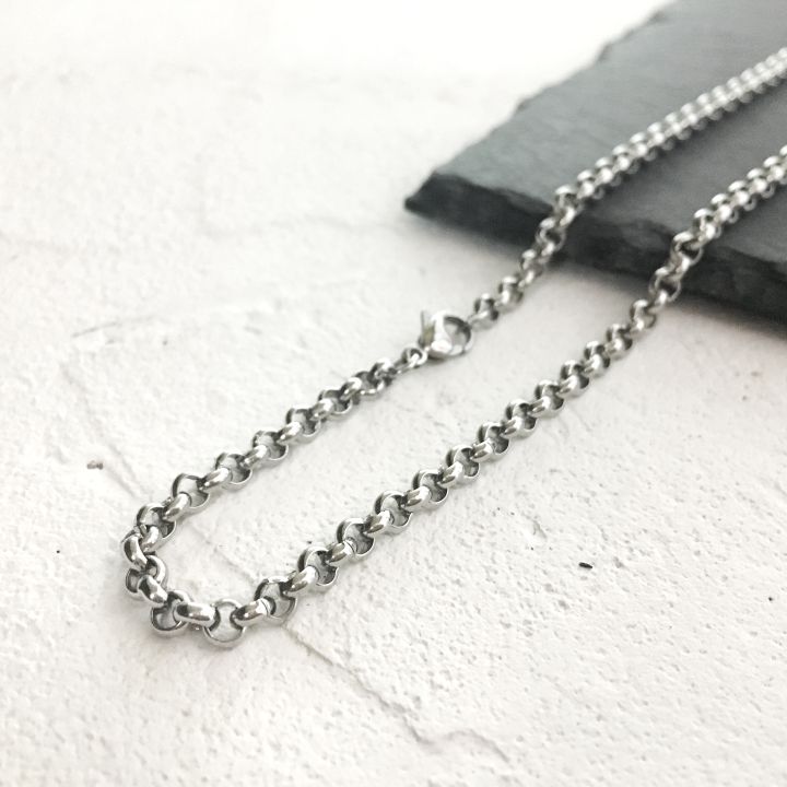 Stainless Steel Rolo Chain Necklace | Lazada Singapore