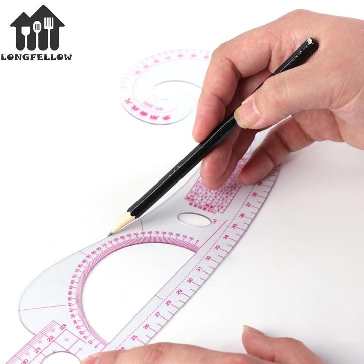 ABS Sewing Tools Soft Plastic Comma Shaped Curve Measure Tailor Rulers ...