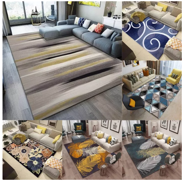 100cmx160cm 3D Geometric Carpet Comfortable Lounge Area Rectangular ...