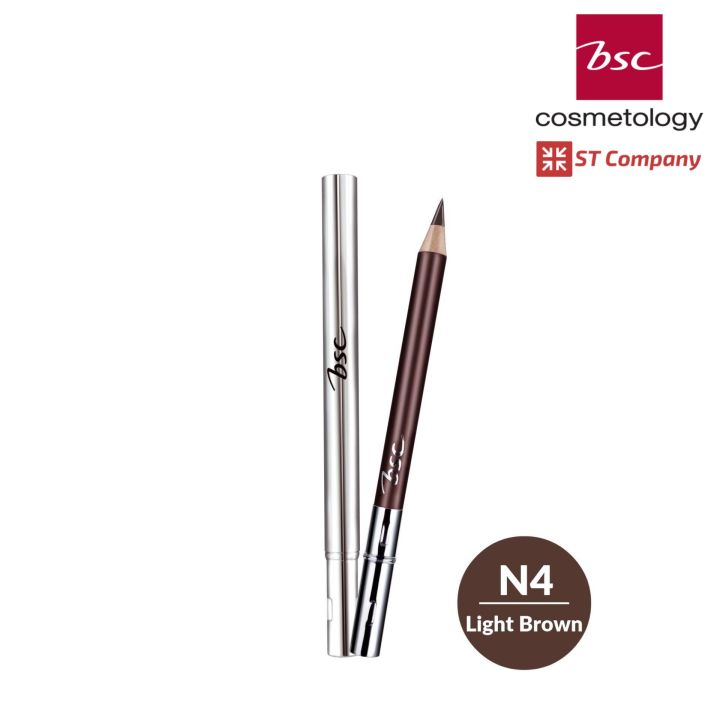 N4 สีน้ำตาลอ่อน ดินสอเขียนคิ้ว BSC EYEBROWN PENCIL กันน้ำ กันเหงื่อ สี ...