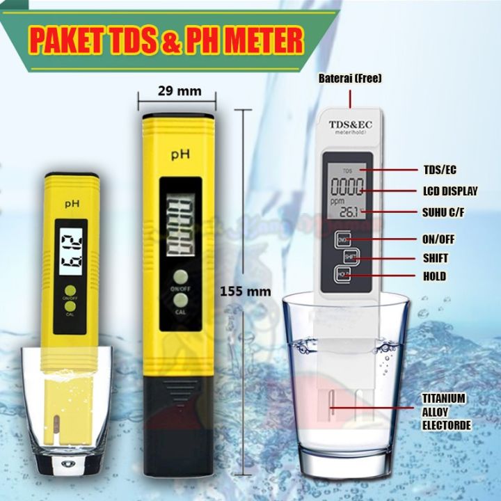PH Meter PH Digital Tester PH Ukur Alat Pengukur Keasaman Cairan Air ...