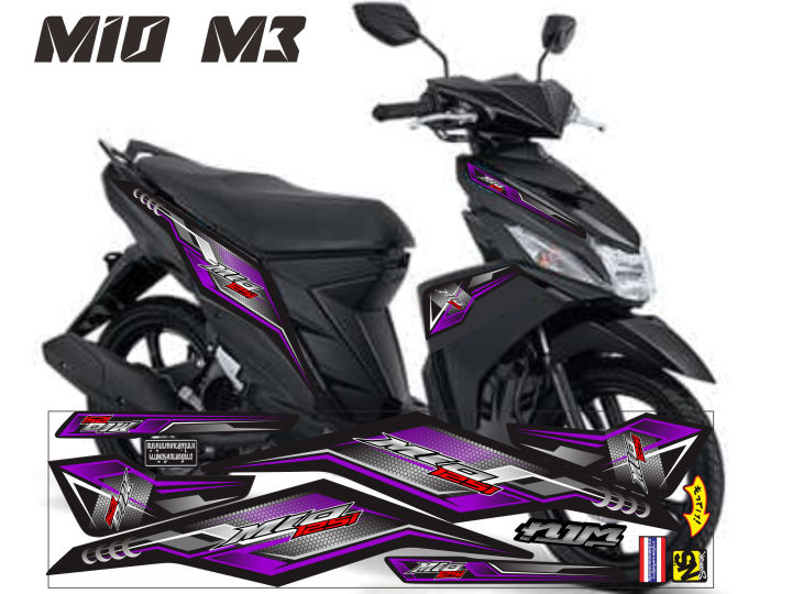 STRIPING YAMAHA MIO M3 STIKER VARIASI MOTIF SIMPLE VARIAN BARU STIKER ...