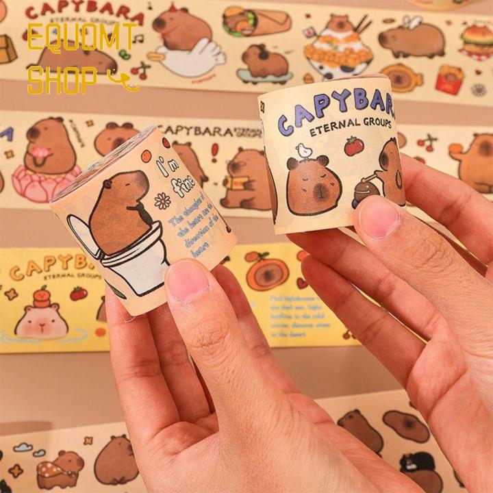 EQUOMT Capybara McDonald's Capybara Stickers Funny Paper Tape Cartoon ...