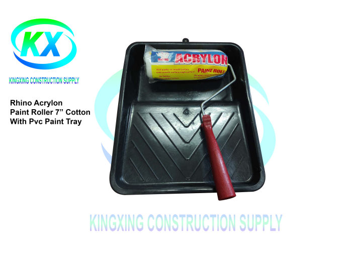 Rhino Acrylon Cotton Paint Roller Size: 7'' With Pvc Paint Tray | Lazada PH