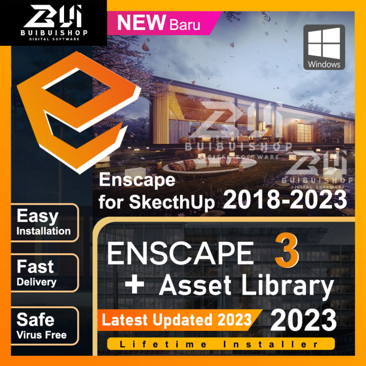 Enscape 3.5 / Asset Library / Vray 6.2 / Sketchup 2024 Latest Windows ...