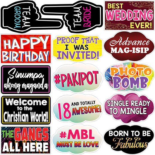 Photobooth props 15pcs set on sintraboard | Lazada PH