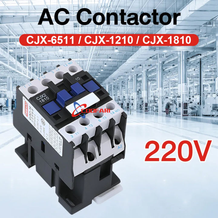 AC contactor Magnetic Contactor CJX2-6511 CJX2-1210 CJX2-1810 220V 9A to 32A | Lazada PH