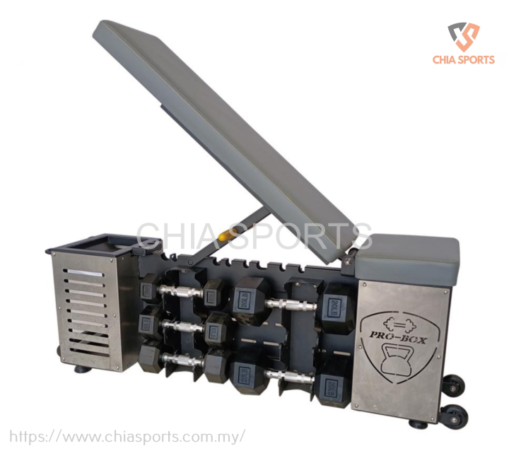 PRO-BOX HIIT Bench All In One Fit Bench Dumbbell Rack Multifunctional ...