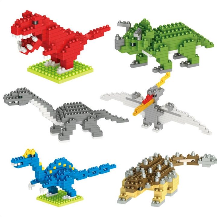 Nano Blocks Dinosaur Tyrannosaurus Building Blocks Rex Velociraptor ...