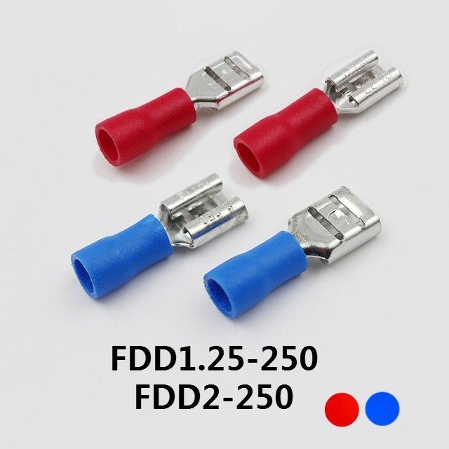 50ชิ้น/ล็อตหญิง Insulated Terminal Cold Spring Terminal Lug Connector ...