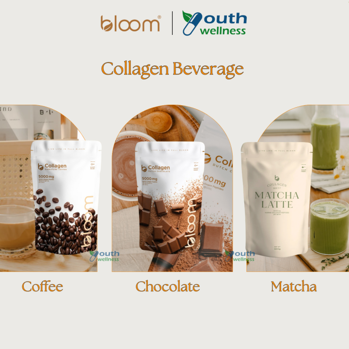 Bloom Collagen Dutch Chocolate | Signature Coffee | Matcha Latte with ...