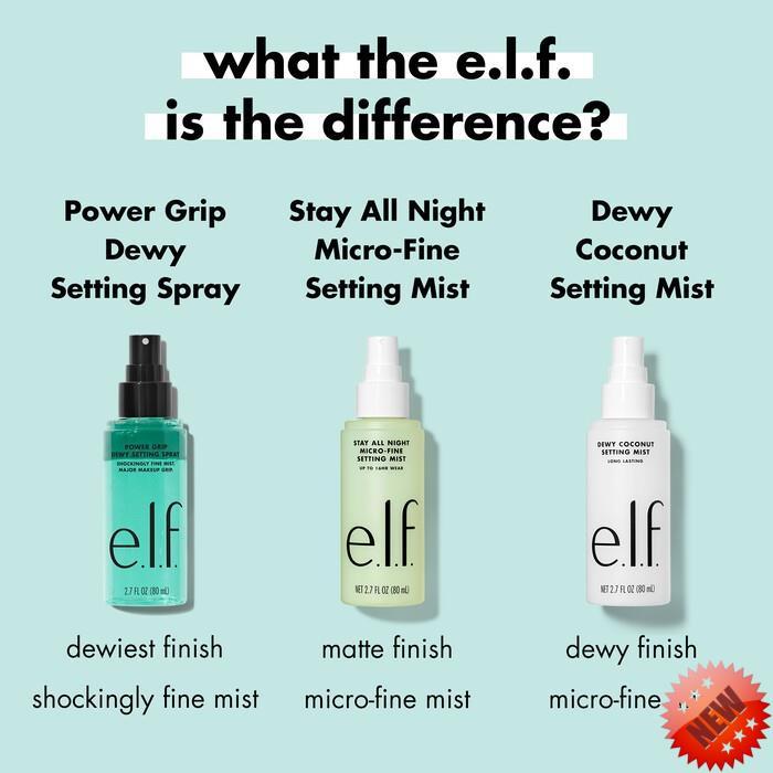 ELF Cosmetics Stay All-Night Micro-fine and Coconut Setting Mist Spray ...