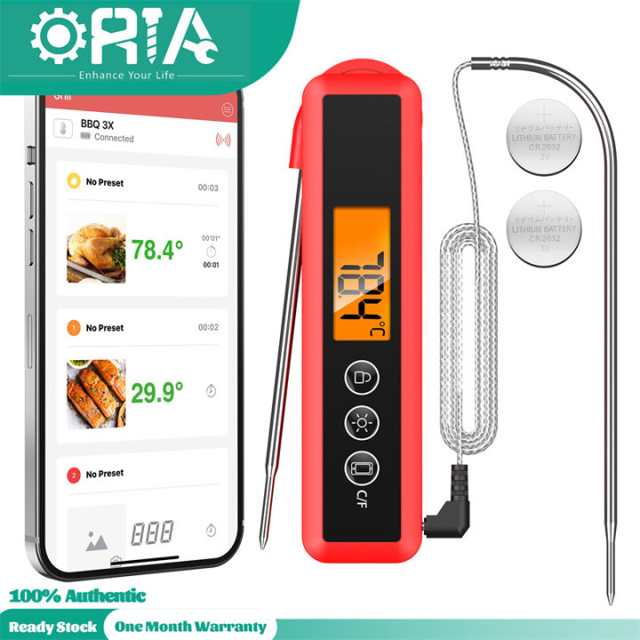 ORIA Digital Oven Meat Temperature Detector Smart BBQ Grill Temperature ...