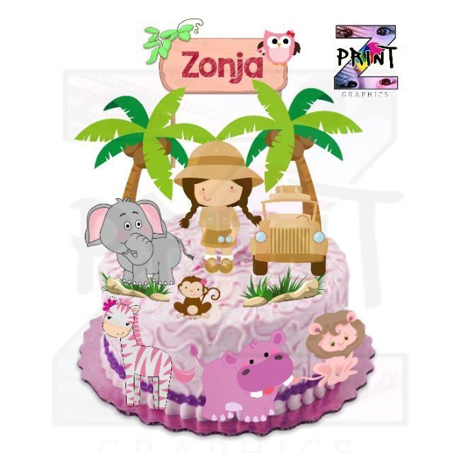 Jungle safari cake topper set with personalized name | Lazada PH Jungle safari cake topper set with personalized name | Lazada PH