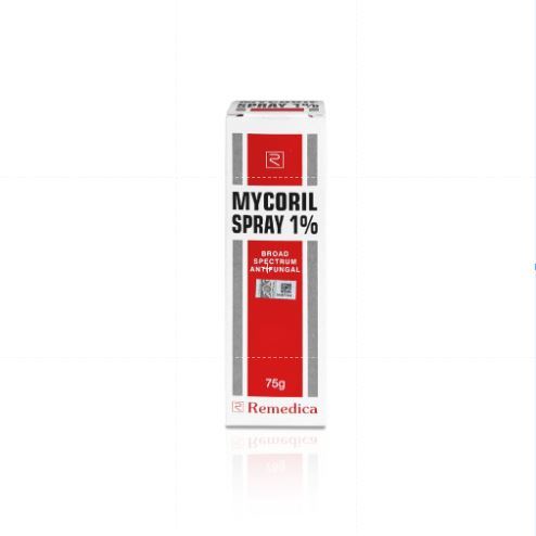 MYCORIL Spray 1% 75G - Broad Spectrum Antifungal | Used for Treatment ...