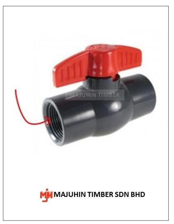 1" PVC BALL VALVE WITH THREADED END [HARDWARE DIY] | Lazada