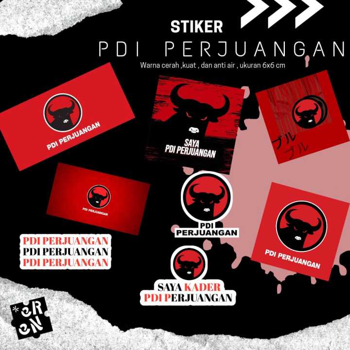 STIKER PARTAI CALEG PEMILU PDIP PERJUANGAN ANTI AIR VYNIL / STIKER KACA ...