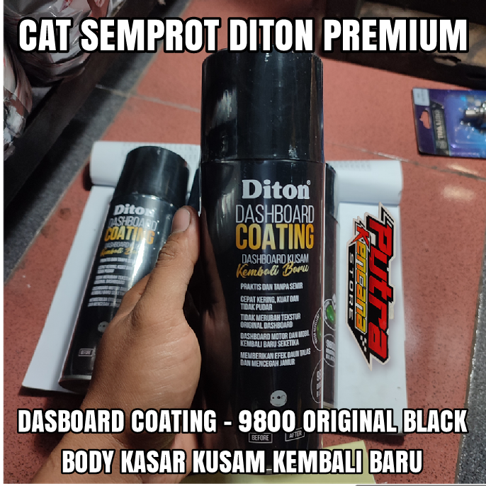 CAT SEMPROT DITON PREMIUM - DASHBOARD COATING 9800 ORIGINAL BLACK ...