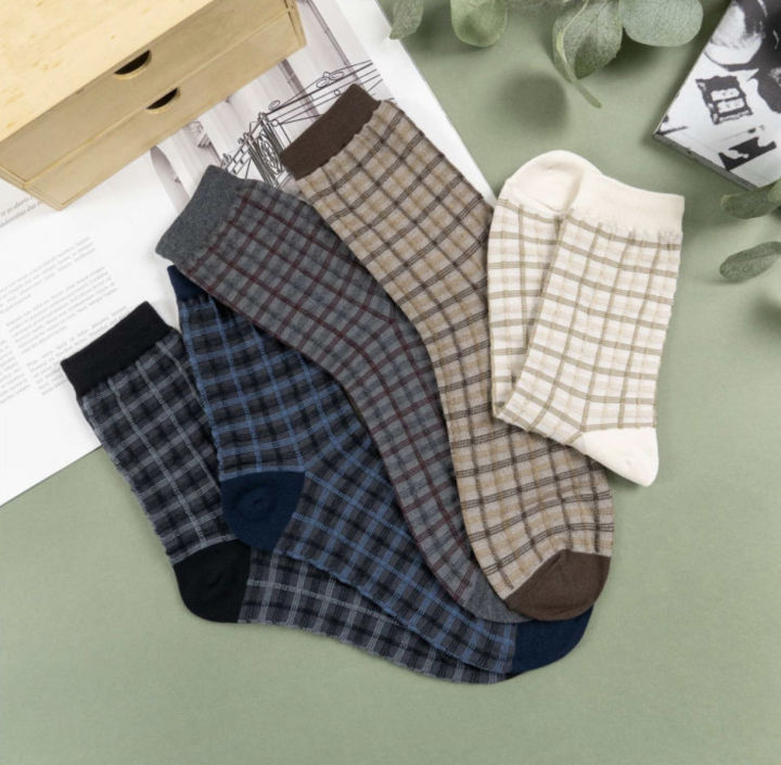 Korean Socks - Office Checkered Socks - Iconic Socks | Lazada PH