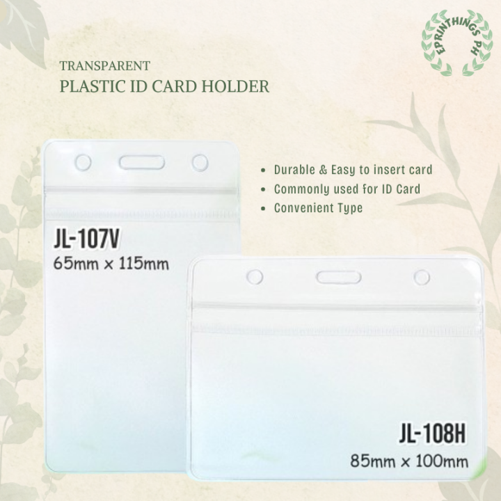 ePrinthings Ph- (10/50pcs) Plastic Transparent ID Case / ID Holder / ID ...