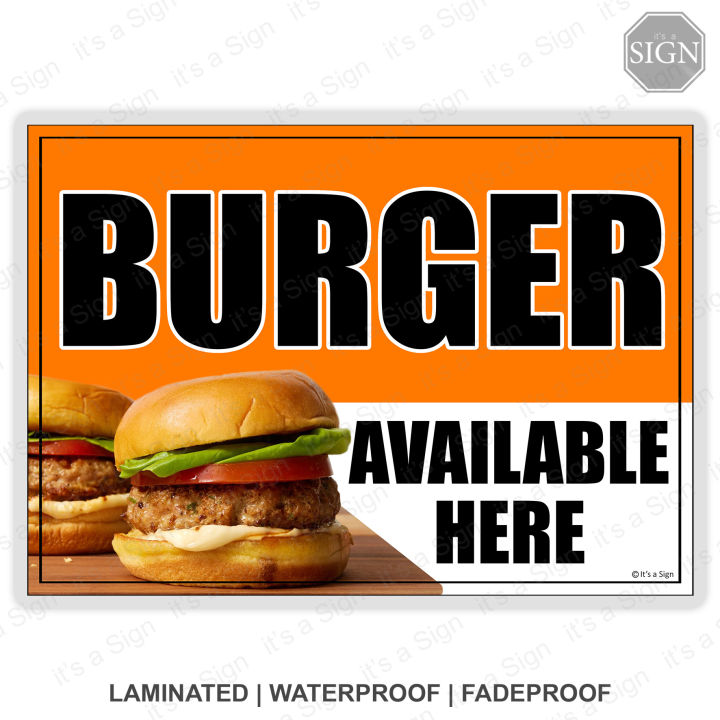 Burger Meriyenda Sari Sari Store Sign - Laminated Signage Label - A4 ...
