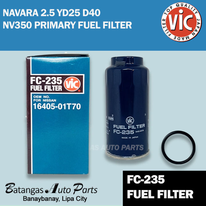 VIC FUEL FILTER NAVARA 2.5 YD25 D40 NV350 PRIMARY FUEL FILTER FC-235 ...