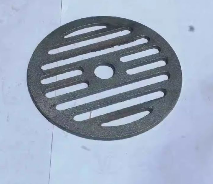 Old style cast iron plate, floor drain grate diameter 110, cover ...