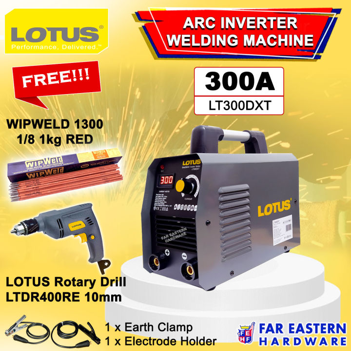 LOTUS Arc Stick Inverter Welding Machine 300A LT300DXT FREE LTDR400RE ...