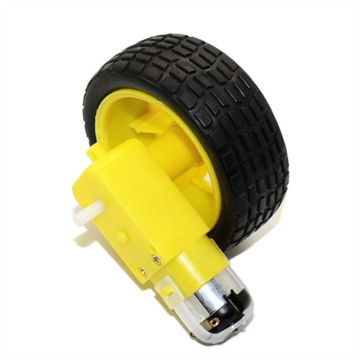 Smart Car Robot Plastic Tire Wheel Tyre + DC3-6V Gear Motor For Robot ...