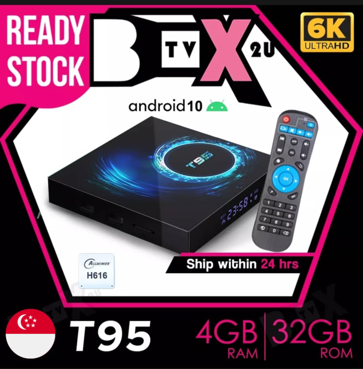 T95 / Tx68 TvBox Android 10-12 Dual Wifi+Bluetooth 6K HDR Quality AV1 ...