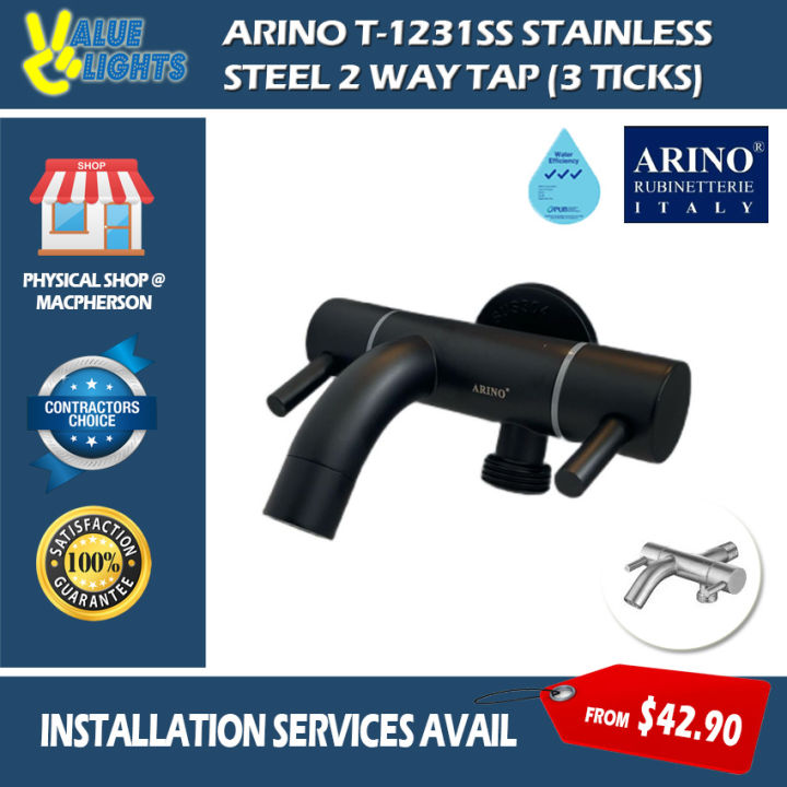 [Climate Voucher] Arino Lever Handle Two Way Tap Stainless Steel Matte ...