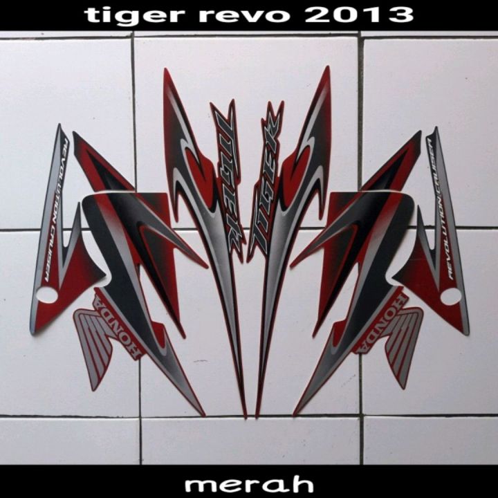 STIKER STRIPING LIS BODY TIGER REVO 2013 MERAH | Lazada Indonesia