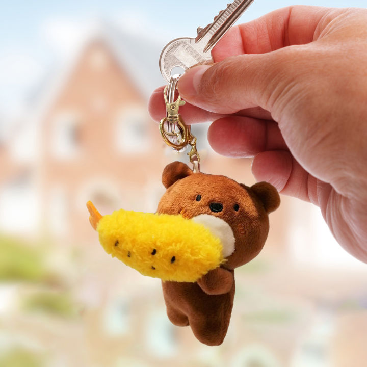 Cartoon Animal Plush Keychain Cute Puppy Kitten Pig Bear Doll Plushies ...