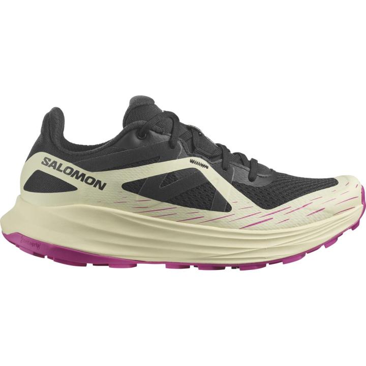 SALOMON ULTRA FLOW Women Trail Running Shoes BLACK/TYELLO/ROSE V ...