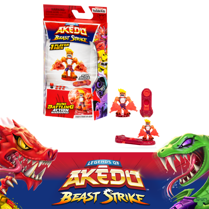 Legends of Akedo S5 Beast Strike Single Pack Tiger Strike Hi-Ashi Mini ...